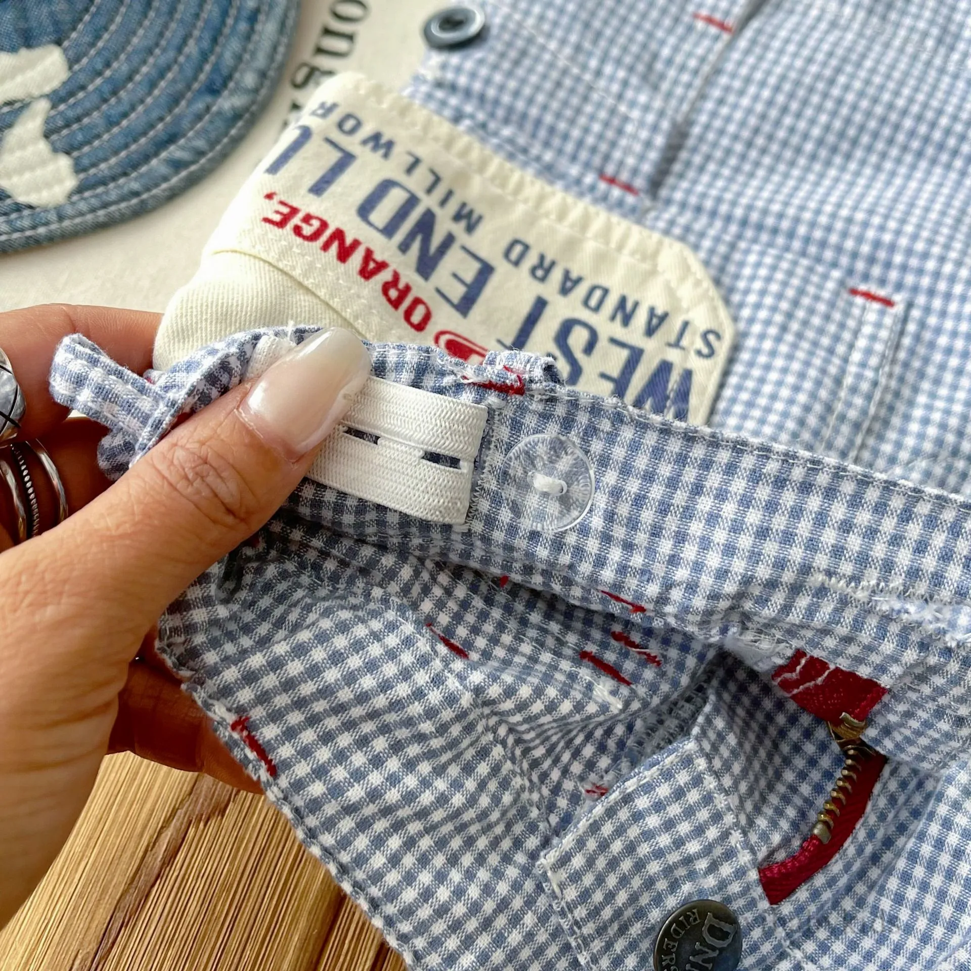 Fashion Boys Letter Printed Plaid Shorts DD Style Kids Cotton Cloth ...