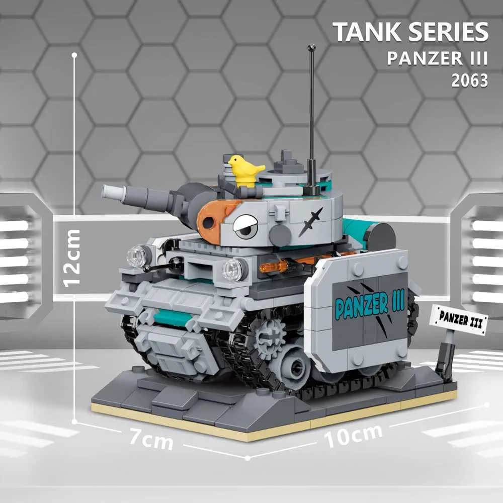BUILT Mini Tank Vatos Stem Building Toys Set Educational Military Model ...