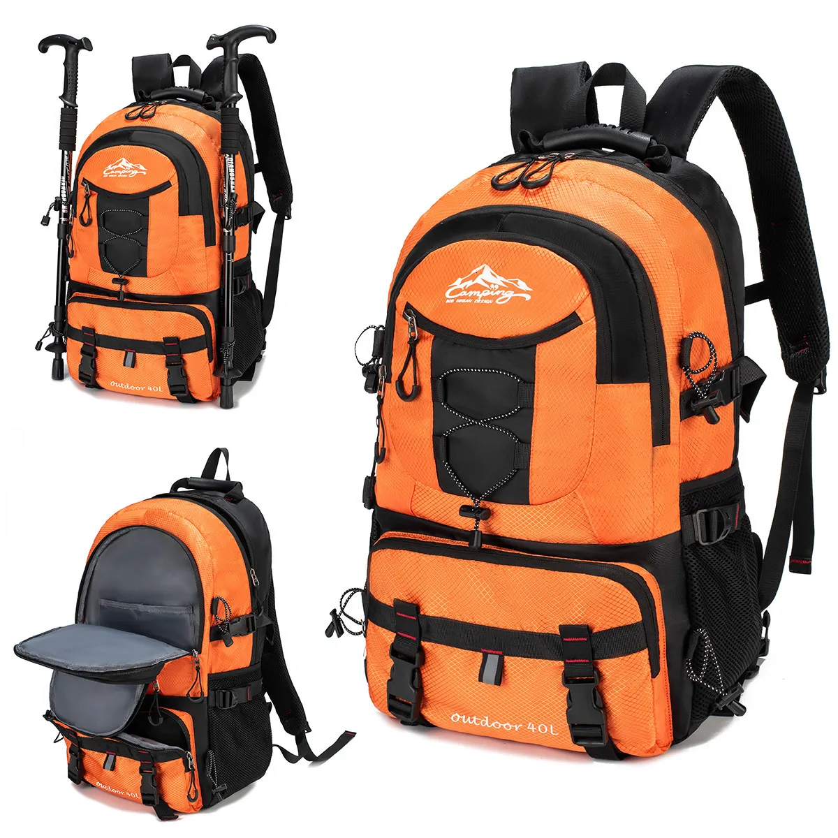 Extra Capacity Men's Large Double Shoulder Hiking Travel Backpack ...
