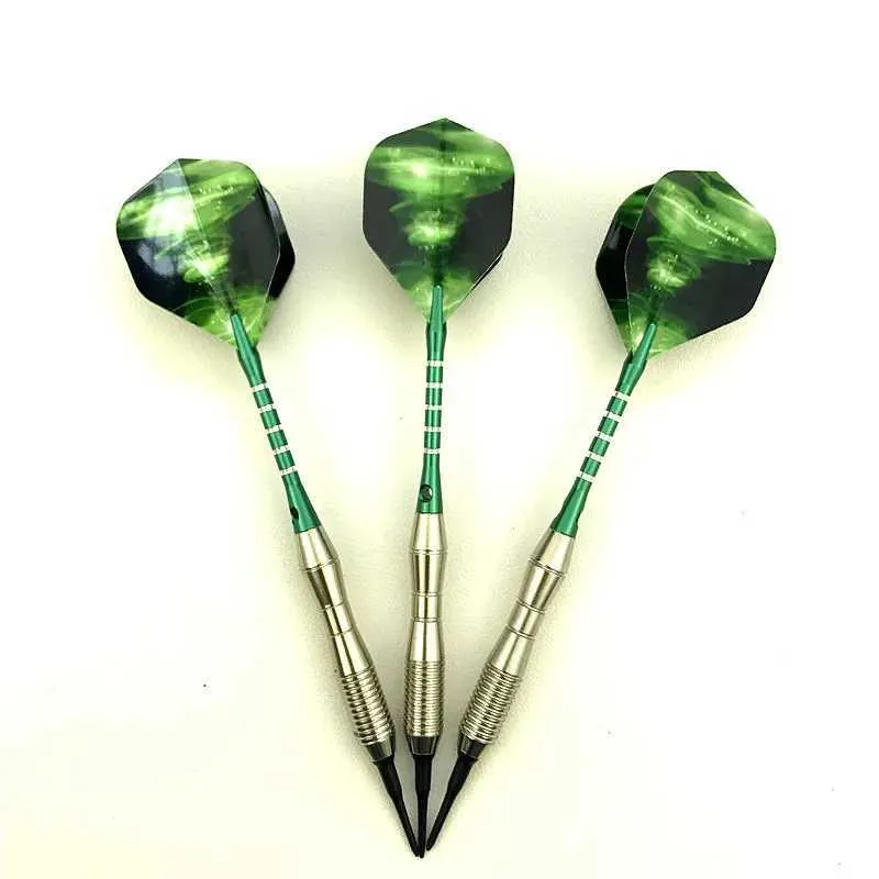 3-Piece Set of Professional 18g Green Soft Tip Darts, Aluminum Alloy ...