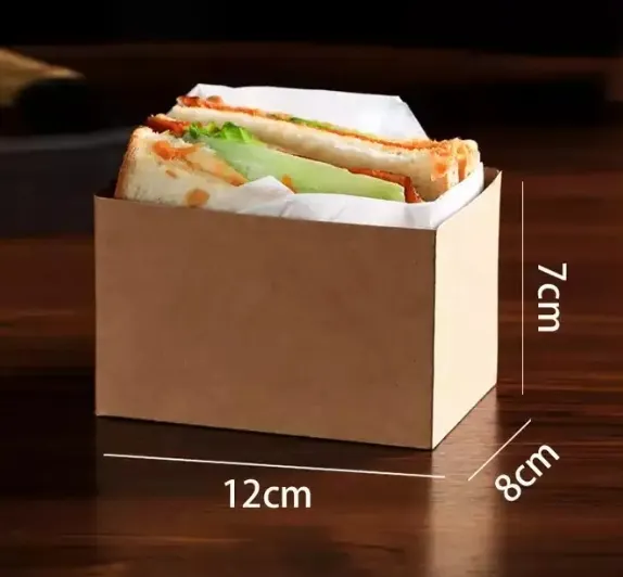 Kraft Cardboard Gift Boxes, Sandwich & Toast Bags: Thick Kraft Paper ...